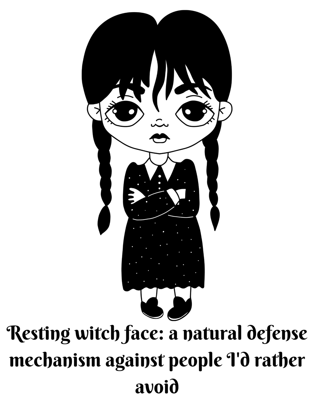 Resting Witch Face Defence T Shirt — Witchy Secrets